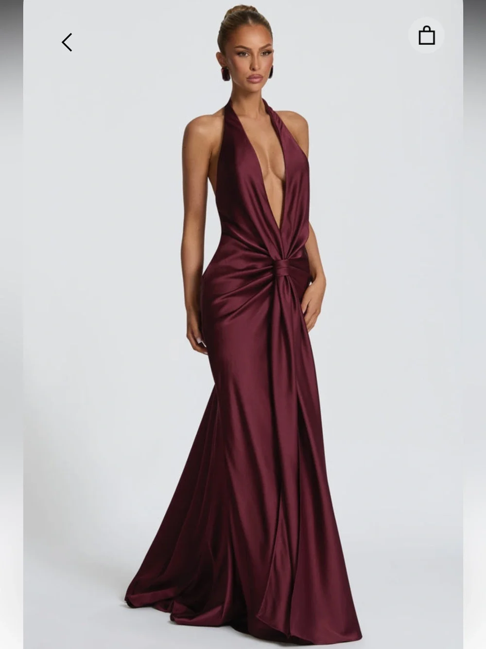 Babyboo Fashion | Dresses | Baby Boo Plunging Halter Knotfront Evening ...